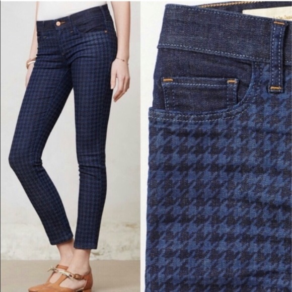 Anthropologie | Jeans | Anthropologie Pilcro Serif Houndstooth Jeans 27 ...